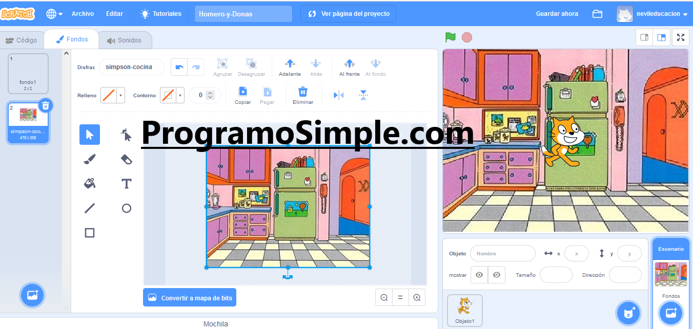 Juego Homero y sus Donas - ProgramoSimple.com