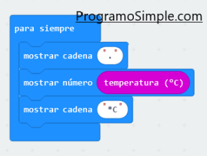 Temperatura Automática con MicroBit - ProgramoSimple.com